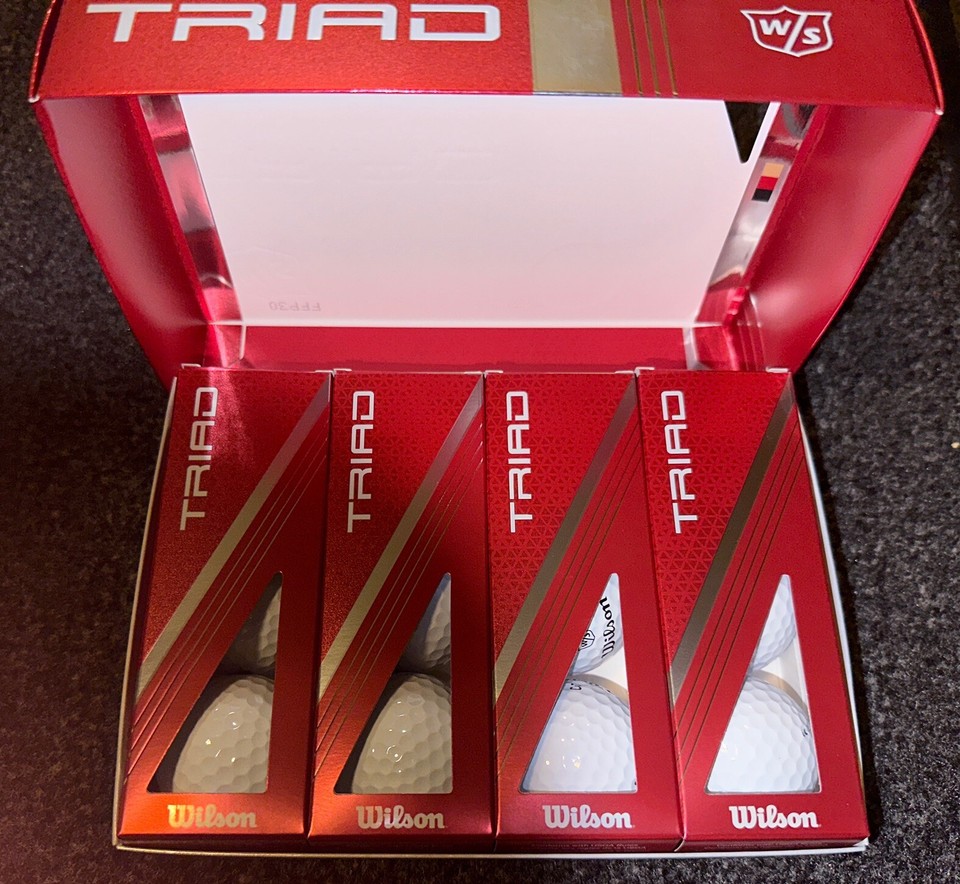 Wilson Triad Golf Balls 12 Pack 3-piece Performance Distance Golfing ...