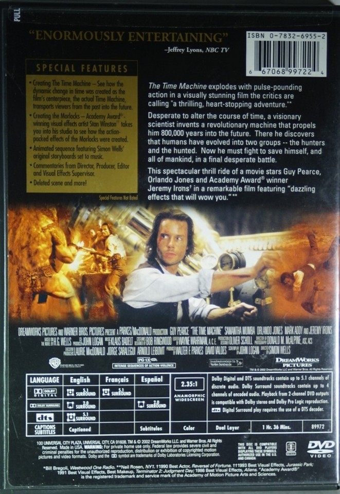 The Time Machine DVD Widescreen with Special Features 667068997224 | eBay
