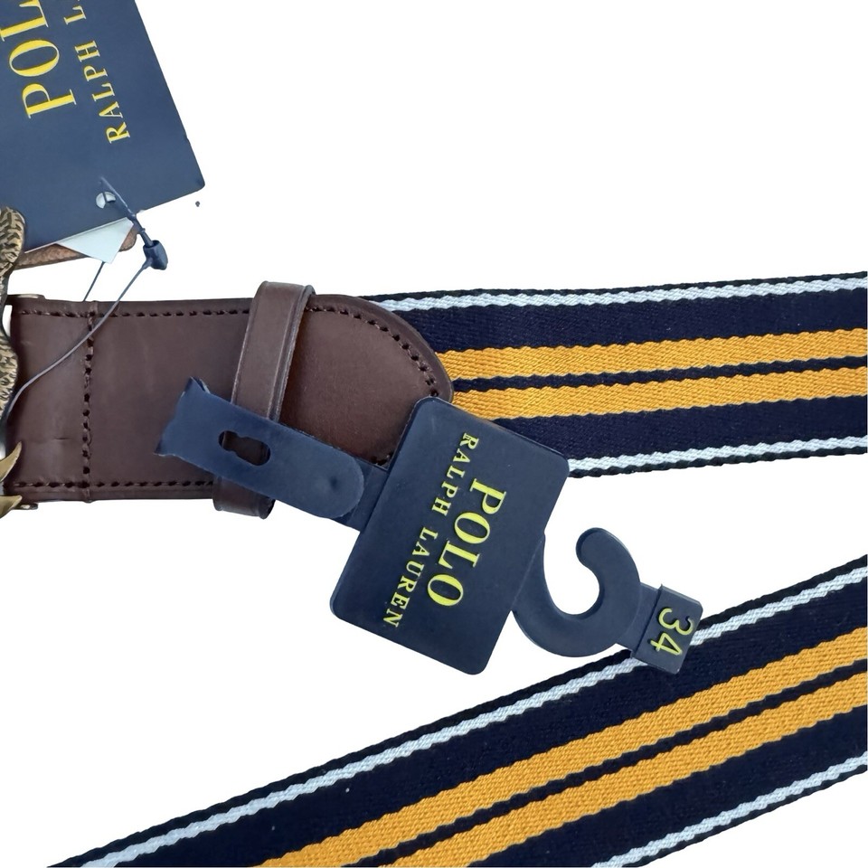 Mens Polo Ralph Lauren Tigers Varsity Belt - Blue - Waist 34/36 - BNWT ...