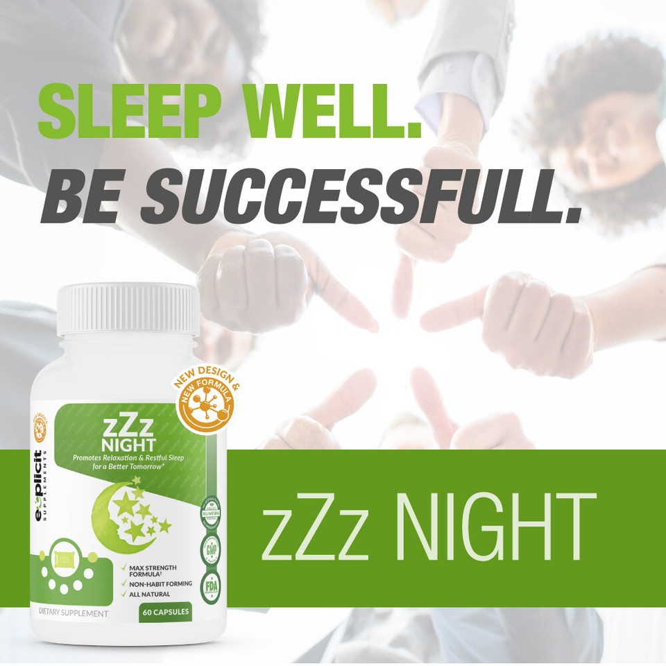 zZz Night Natural Sleep Aid - Non-Habit Sleeping Pills - Sleep ...
