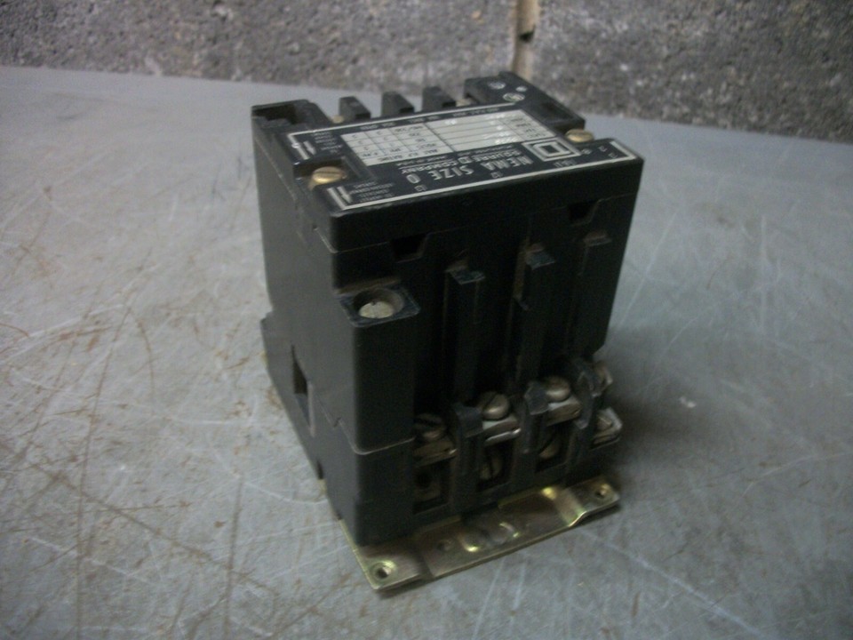 SQUARE D SIZE 0 CONTACTOR 8536SBG2 120VCOIL 3PH 600V 5HP | eBay