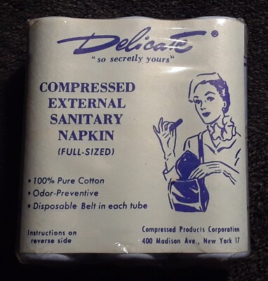 Early 1900's Delicate Compressed External Napkin- Rare Vintage Feminine ...