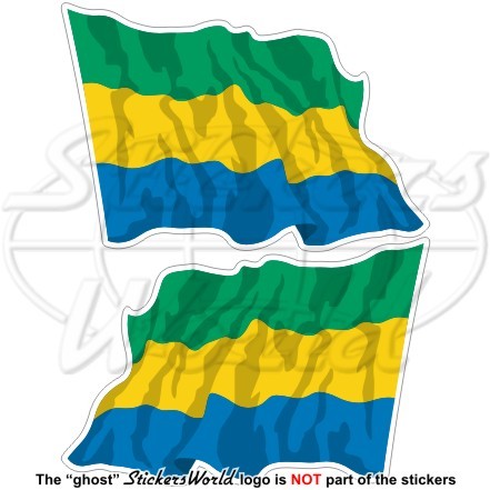 GABON Flying Flag Gabonese Republic Africa, Gabonaise 75mm Stickers ...