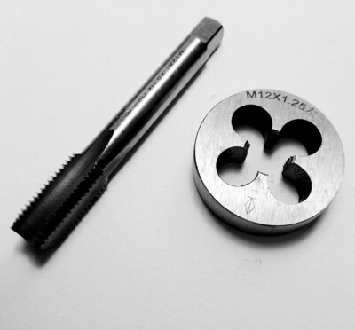 US Stock HSS M12 x 1.25mm Tap & M12 x 1.25mm Die Metric Thread Left ...