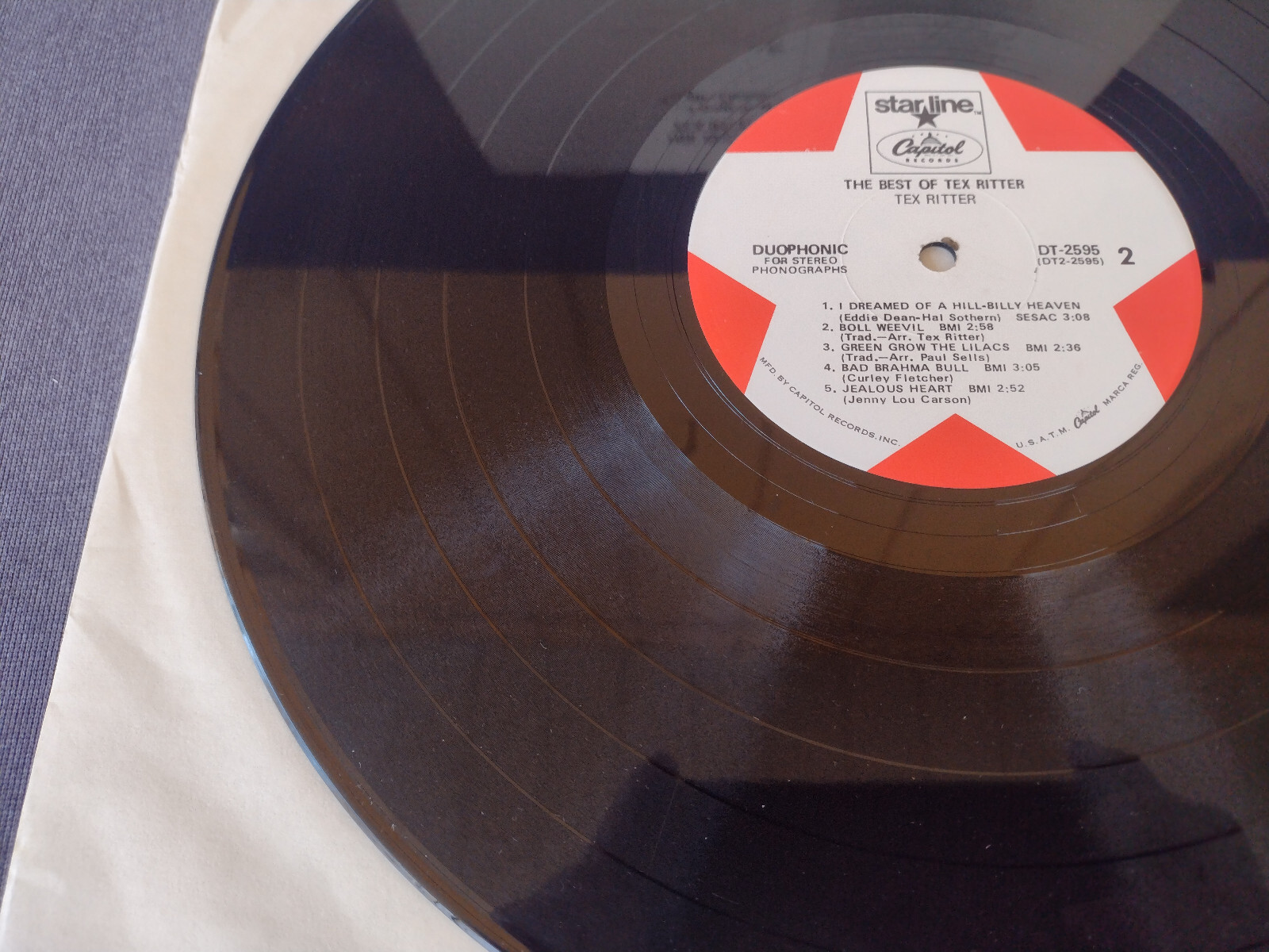 Tex Ritter - The Best Of Tex Ritter - Capitol Records - DT-2595 - LP ...