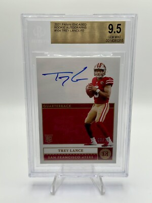 2021 Encased Trey Lance Rookies Autograph /10 BGS 9.5 Rookie Auto RC | eBay