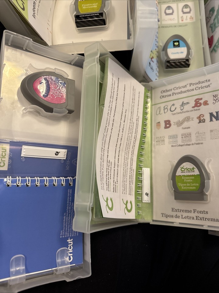 Lot Of 6 Cricut Cartridges Frozen Cupcake Extreme Fonts Pirate Mermaids ...