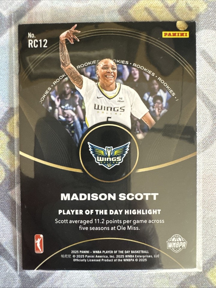2025 WNBA Player Of The Day Madison Scott Rookie | eBay