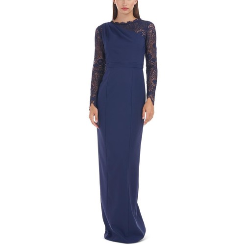 JS Collections Womens Navy Asymmetric Long Evening Dress Gown 10 BHFO ...