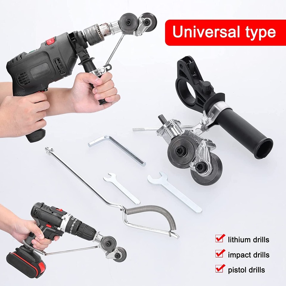 Universal Electric Drill Shears Attachment Metal Nibbler with Adapter ...