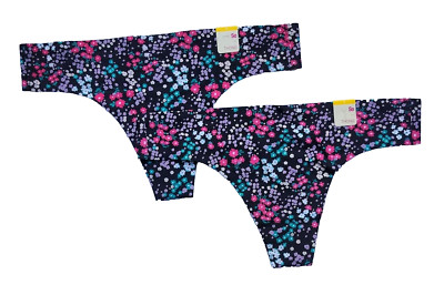 SO Intimates Juniors’ Smooth Thong Panty Black Destiny SO-60001 Small ...