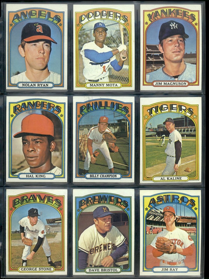 1972 Topps Baseball Complete Set 787 Aaron Mays Clemente Ryan Seaver ...