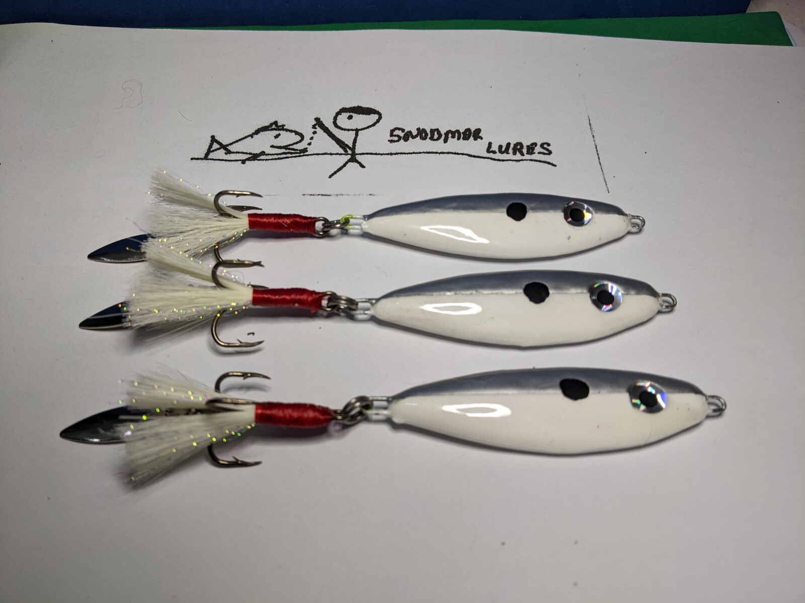 3 -1.5 oz SHAD Fishing Casting Jigging Lead Spoons Lures / willow Blade ...