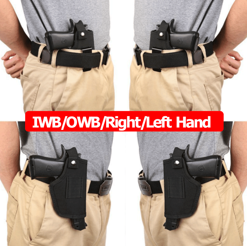 Universal Tactical Concealed Carry Left/Right Hand IWB OWB Gun Holster ...