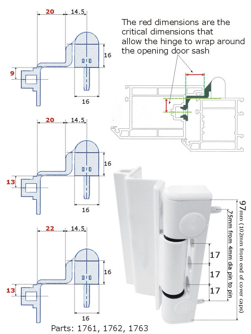 ERA Saracen Challenger 3D Euro Rebate Door Hinge in White | eBay