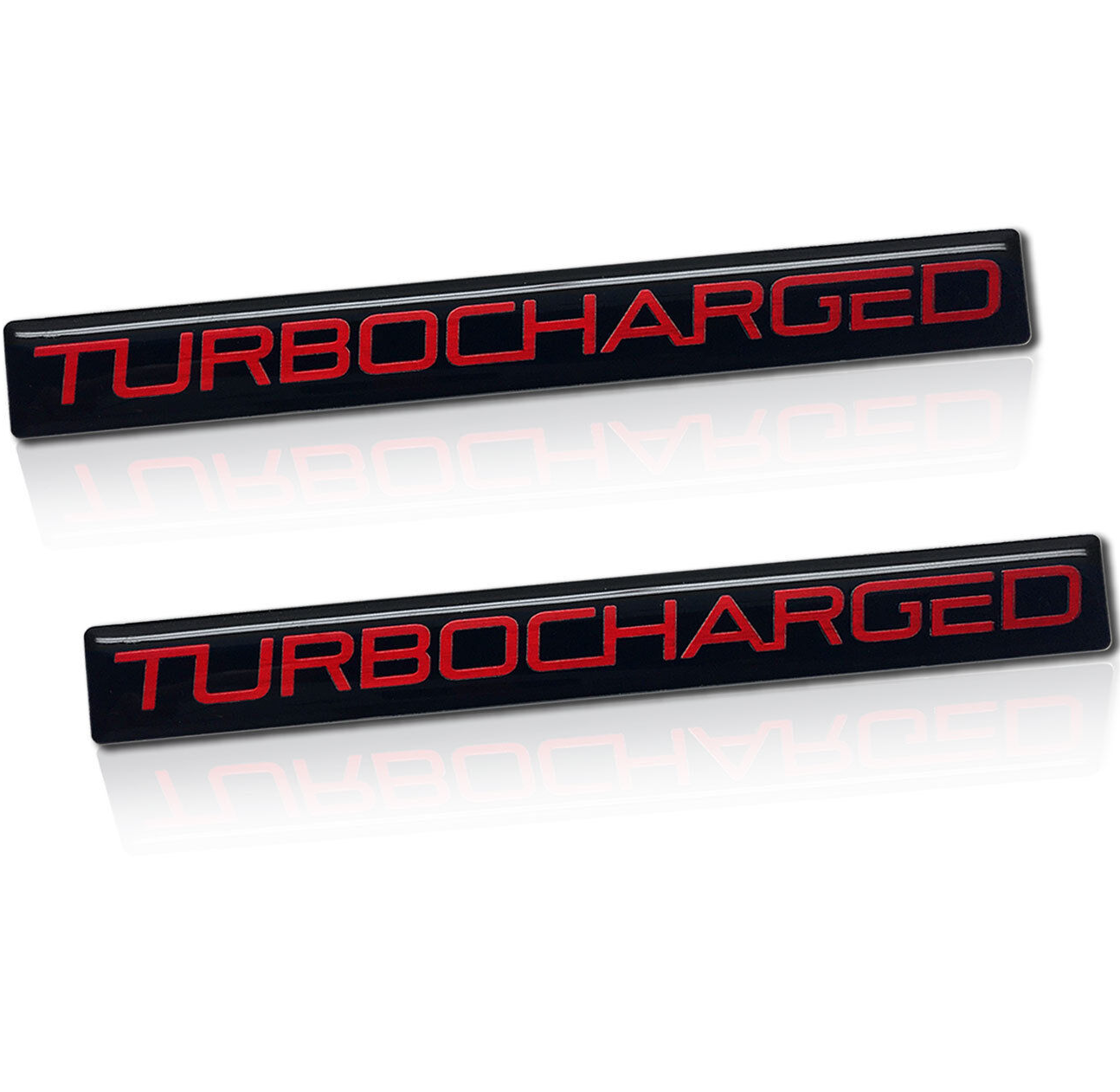2 - Brand New TURBOCHARGED Turbo Charged Badges Sticker Emblem Black ...