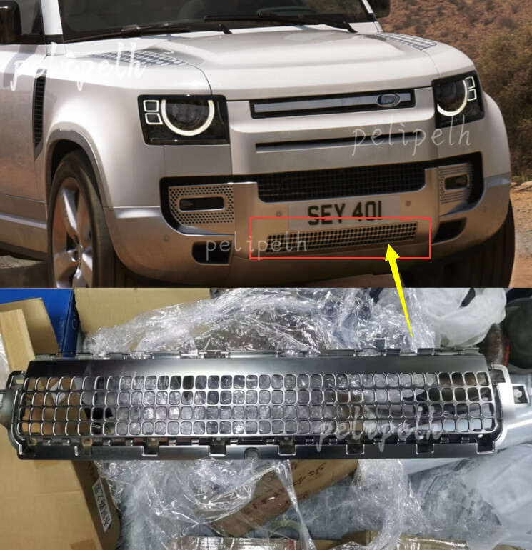 For LR Defender 90 110 130 2020-2025 Chrome Front Bumper Lower Grille ...
