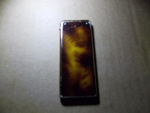 Vintage COLIBRI "CARD LIGHTER 5mm" Gold Color Lighter W/Brownish Inlays ...