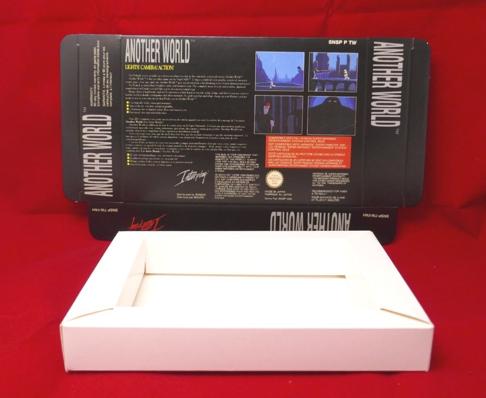 SNES SUPER NINTENDO ANOTHER WORLD custom Box Insert Tray | eBay