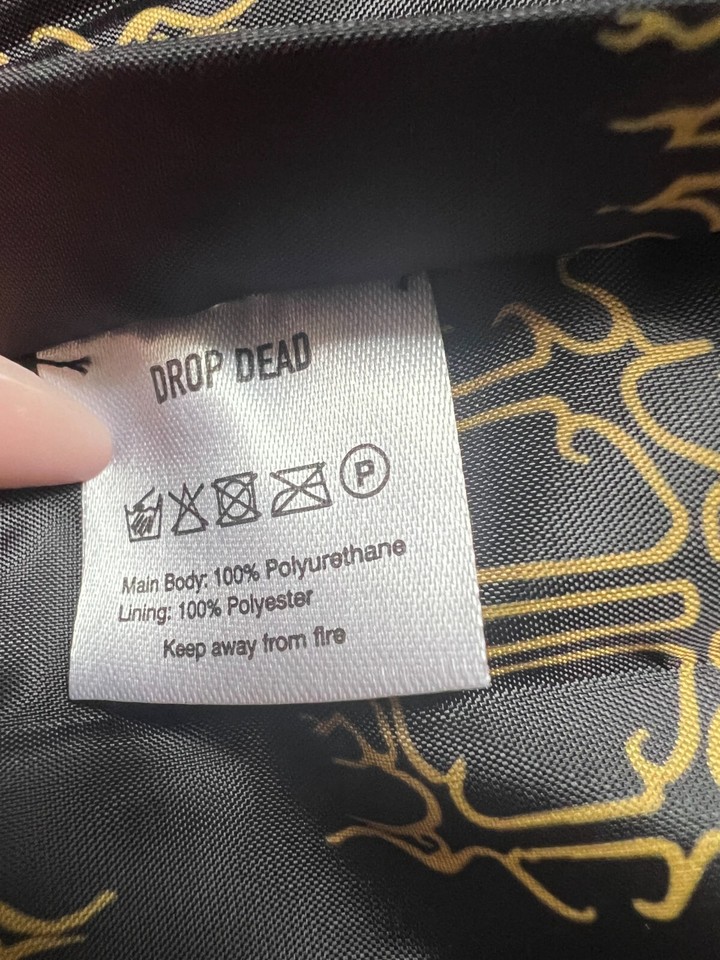 Drop Dead I Love Drop Dead Jacket Large Streetwear Rain Trench Coat ...