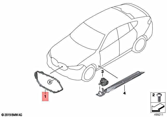 Genuine BMW X6 M G06 X6 30dX 30iX Radiator Grille Illuminated Right ...