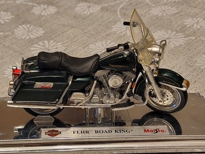 Maisto 1/18 SCALE Harley Davidson FLHR Road King Green Motorcycle Model ...