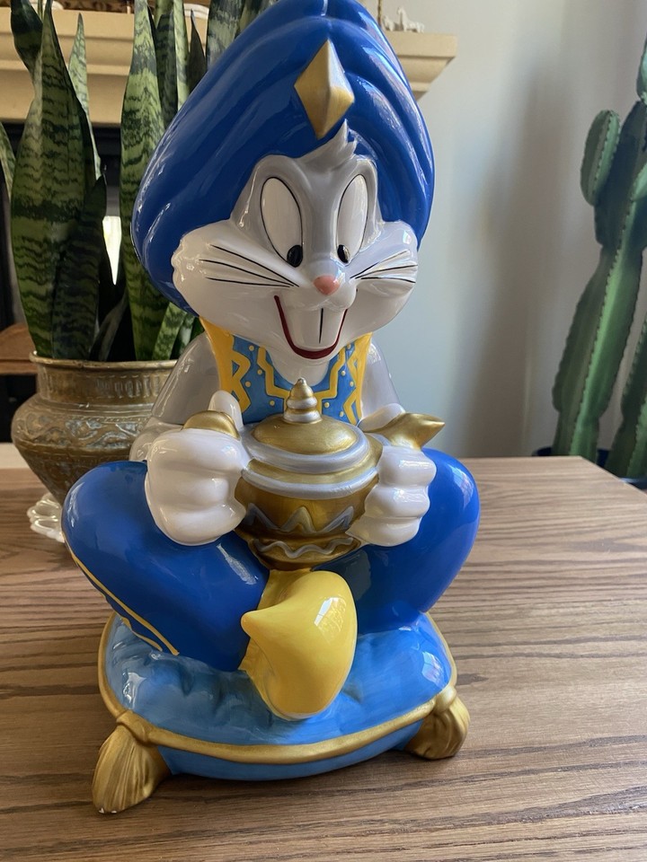 Vintage 1998 Looney Tunes Warner Bros Bugs Bunny Genie Cookie Jar ...