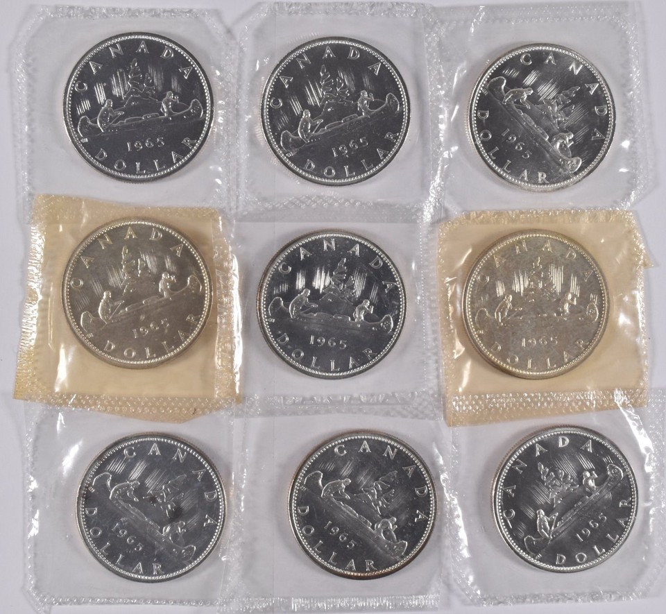 Proof Like PL 1965 80% Silver Canadian Canada Silver Dollar Sealed ...