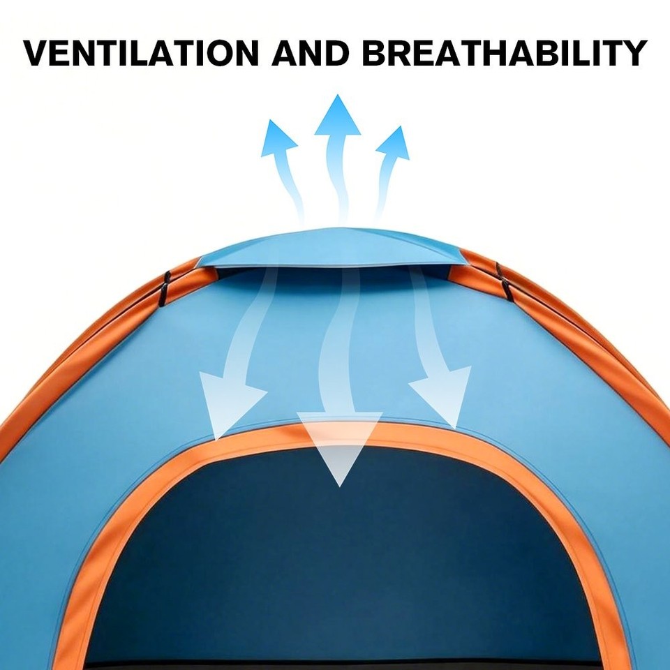 3-4 Man Automatic Instant Double Layer Pop Up Camping Tent Waterproof ...