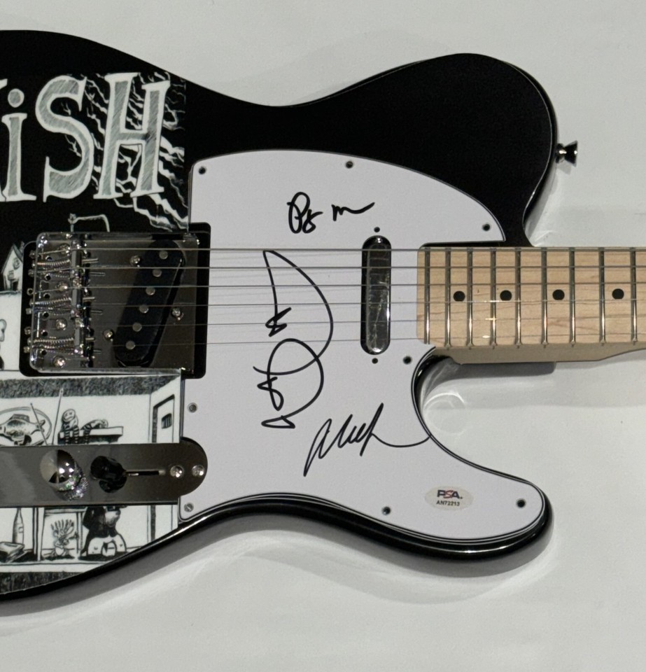PHISH SIGNED CUSTOM JUNTA ELECTRIC GUITAR TREY ANASTASIO MIKE PAGE PSA ...