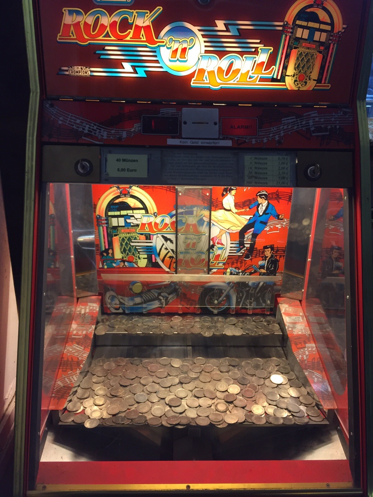 Stand Münzschieber Pusher Rock N Roll Flipper Partykeller Bally ...