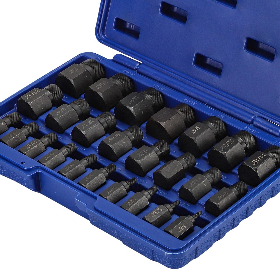 25Pcs Screw Extractor Set Hex Head Multi-Spline Easy Out Bolt Extractor ...