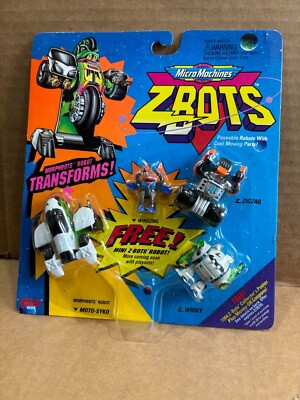 Micro Machines Z-Bots Robot Machines 3-Pack & BONUS By Galoob 1994 MOC ...