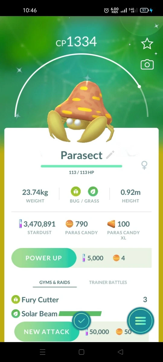 Pokemon Paras Evolution