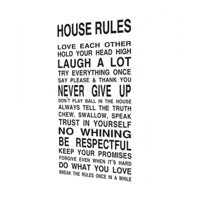 Novelty "House Rules" Removable PVC Wall Decal Sticker Wallpaper for ...