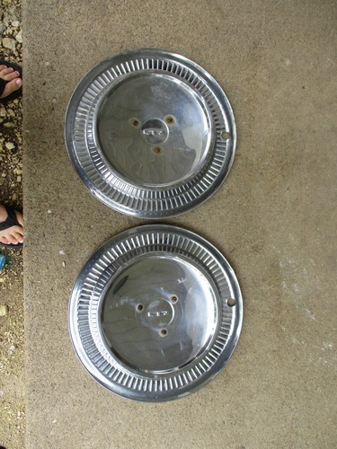 2 VINTAGE 1959 59 60 FORD EDSEL HUBCAPS WHEEL COVERS CENTER CAPS ...