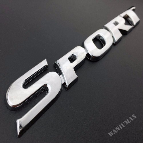 Sport Metal Chrome Car Auto Side Fender Emblem Badge Decal Sticker ...