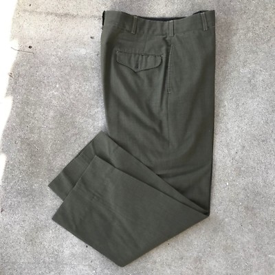 USMC SACO Uniforms Poly/Wool Alpha Green Military Service Pants ...