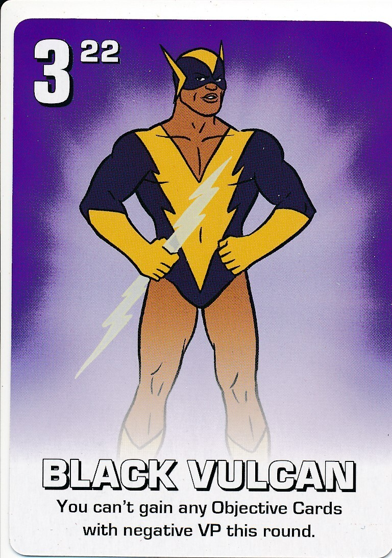 BLACK VULCAN DC Comics Challenge of the Superfriends Game card SUPERMAN ...