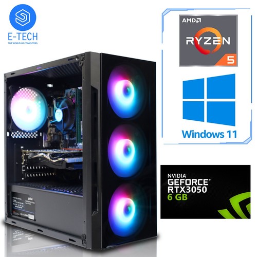 Gaming PC AMD Ryzen 5 4500 - 16GB DDR4 / 1TB M.2 SSD / 6GB RTX 3050 ...