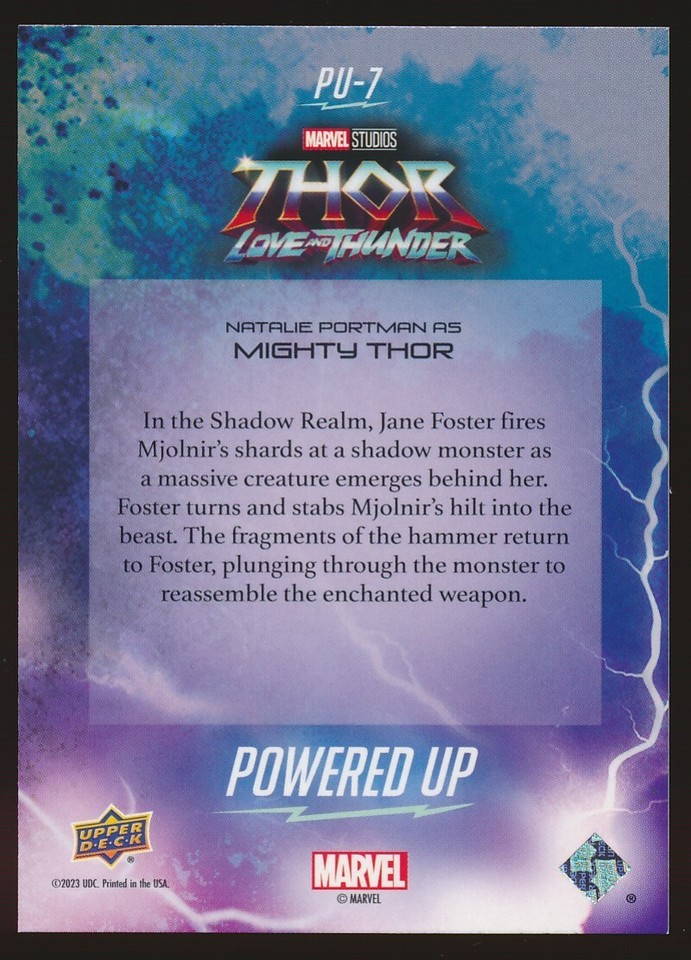 PU-7 NATALIE PORTMAN 2023 Upper Deck Thor Love & Thunder POWERED UP | eBay