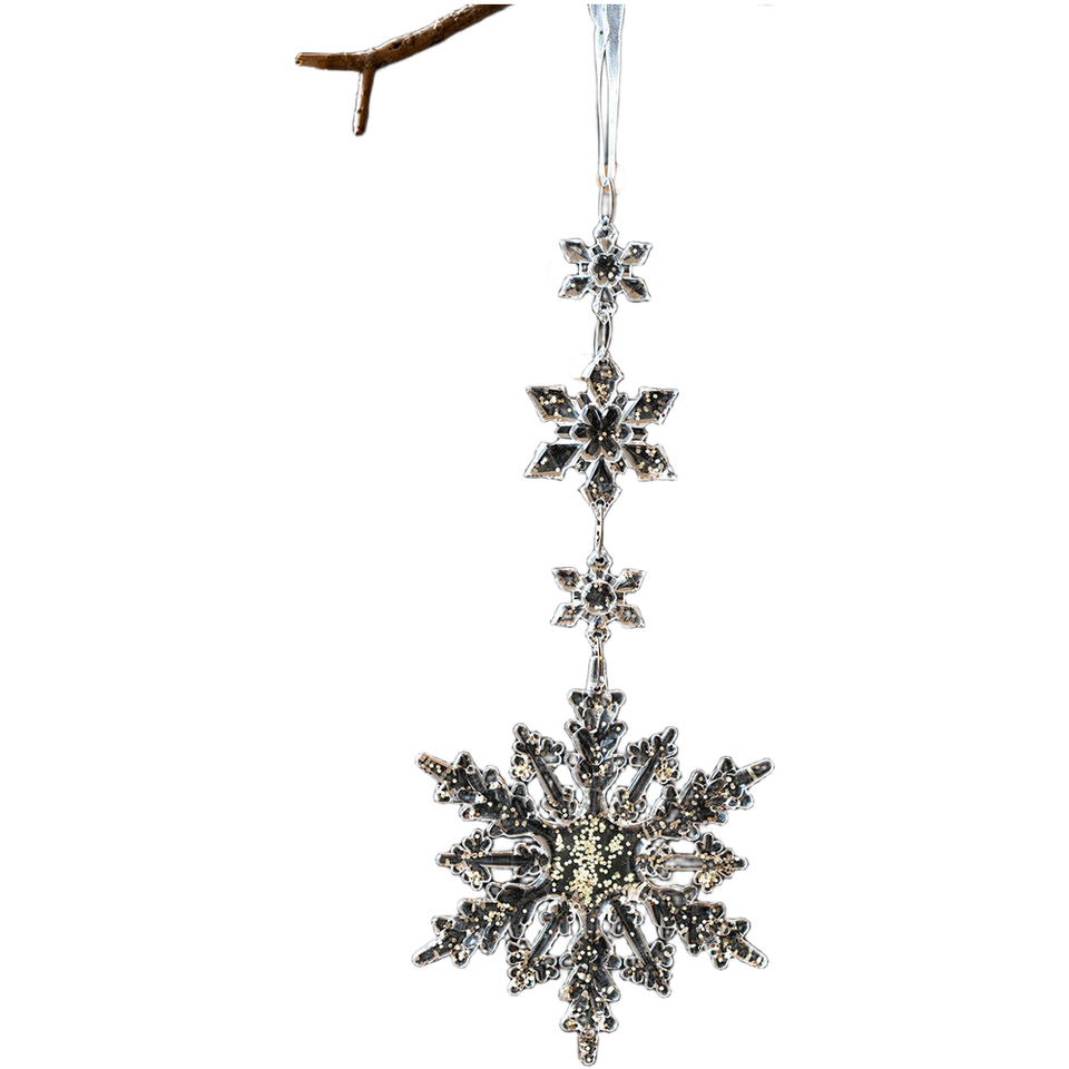 Clear Acrylic Snowflake Ornament for Christmas Tree and Winter Window ...
