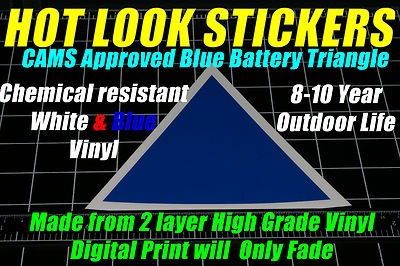 CAMS APPROVED MOTOR RACING BLUE BATTERY DECAL STICKER RACE RALLY DRIFT ...