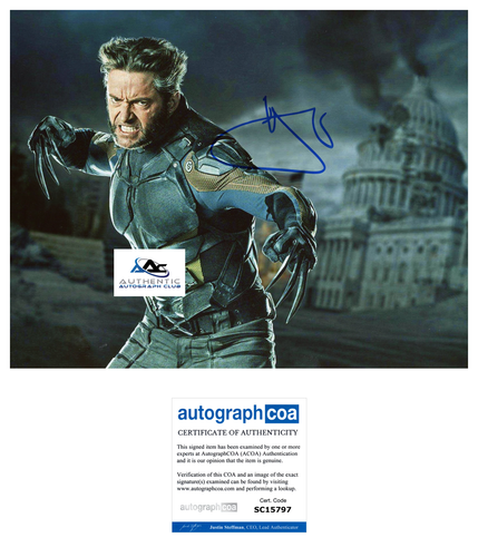 HUGH JACKMAN AUTOGRAPH SIGNED 8x10 PHOTO X-MEN XMEN WOLVERINE LOGAN ...