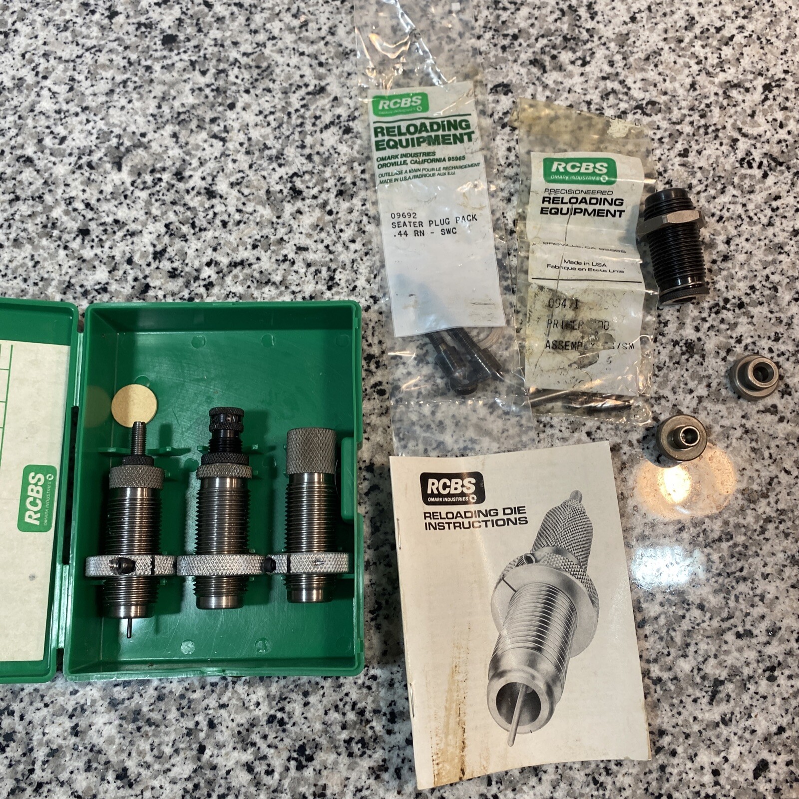 SET OF RCBS 3 DIE STEEL SET FOR CALIBER .44 MAG / 44 SPECIAL #18608 LOT ...