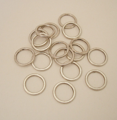 30 pcs of Antique Silver Zinc alloy rings 15mm, zinc alloy circle links ...