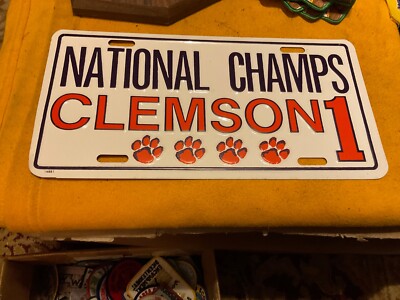 Clemson University Football Metal License Plate National Champions 1981 ...