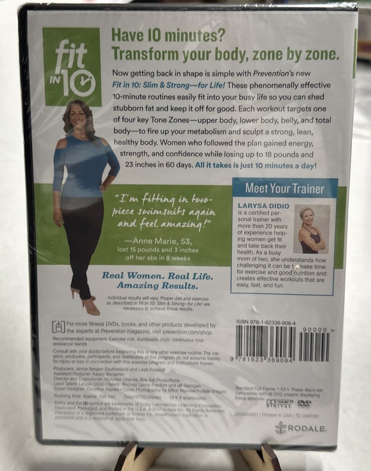 NEW FIT IN 10 - Slim & Strong For Life - Larysa Didio Prevention DVD ...