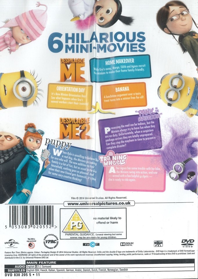 Despicable Me (2010) / DESPICABLE me 2 (2013) 2 Film DVD Set, Steve ...