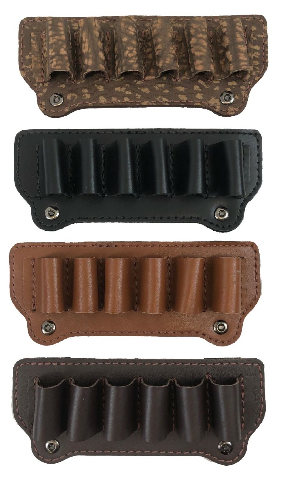 Genuine Leather SHOTGUN SHELL AMMO BELT SLIDE POUCH Fits 12 Gauge ...
